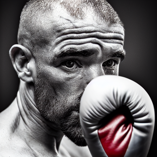 Stable Diffusion prompt: old school boxer with red gloves - PromptHero