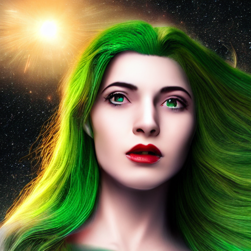 Stable Diffusion prompt: futurisitc AI woman with green - PromptHero