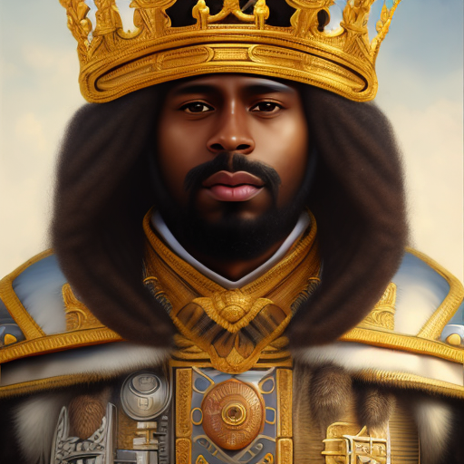 Openjourney prompt: portrait of king of a imaginary - PromptHero