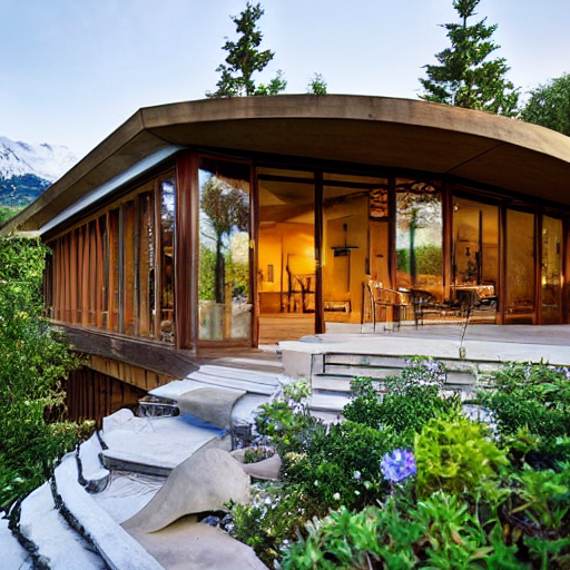 Stable Diffusion prompt: House on a hillside, organic - PromptHero
