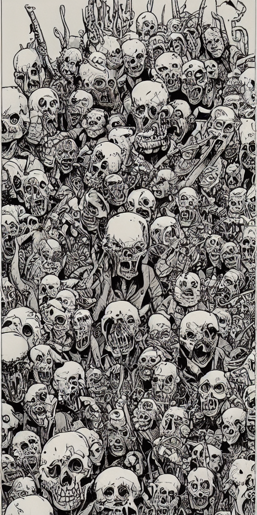 Stable Diffusion prompt: Geof darrow drawing of - PromptHero