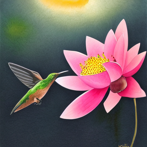 Stable Diffusion prompt: lotus flower onto of fantasy - PromptHero