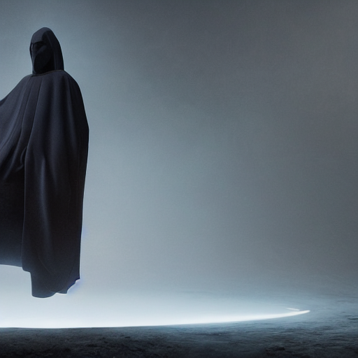 Stable Diffusion prompt: levitating dark cloaked figure - PromptHero
