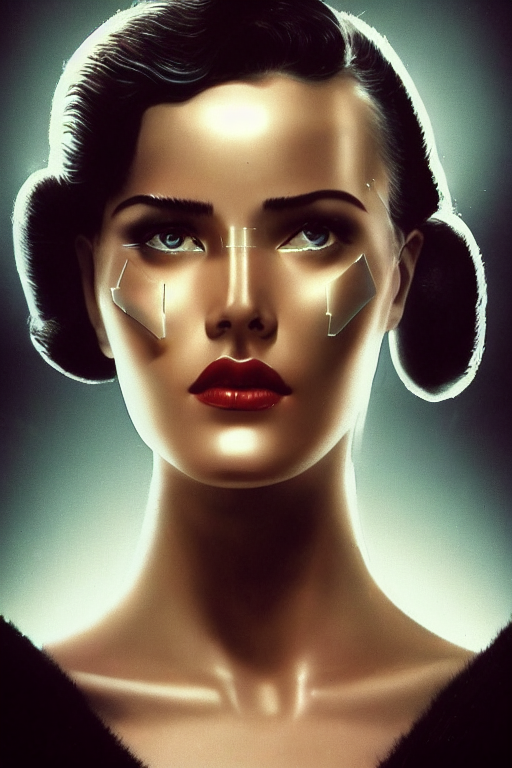 Stable Diffusion prompt: beautiful pin-up cyborg, blade - PromptHero