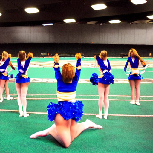 Stable Diffusion prompt: teenage cheerleaders doing the - PromptHero