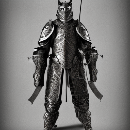 Redshift Diffusion prompt: kneeling cat knight, portrait, - PromptHero