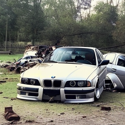 Openjourney prompt: crashed, flipped, upside down bmw e36 - PromptHero