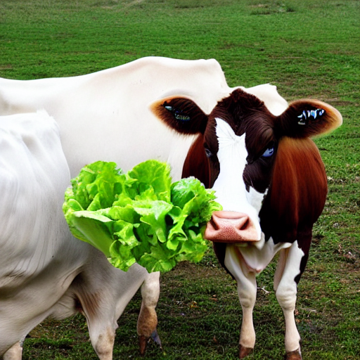Stable Diffusion prompt: A lettuce on a cow - PromptHero