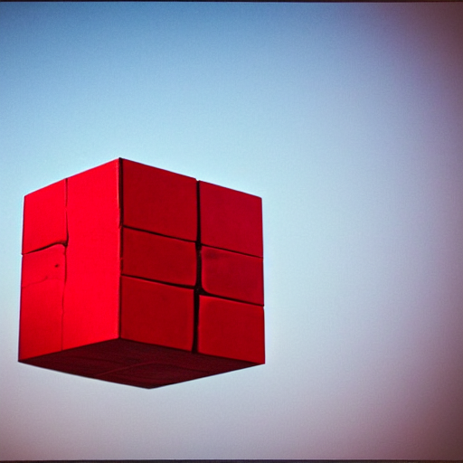 Stable Diffusion prompt: red cube on top of a blue cube - PromptHero
