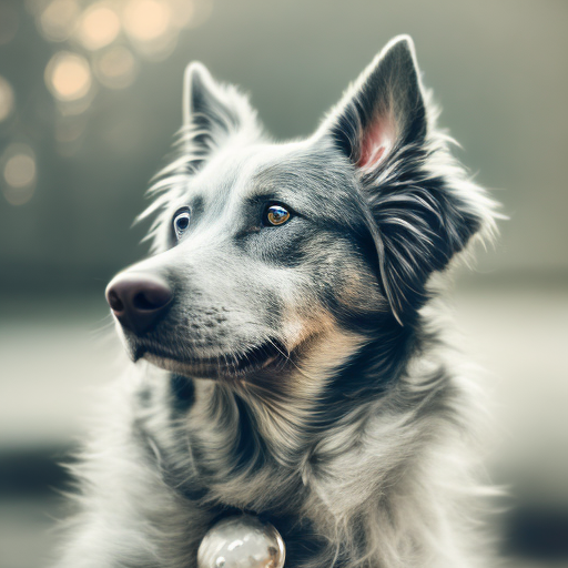 Openjourney prompt: realistic portrait of an gray dog, - PromptHero