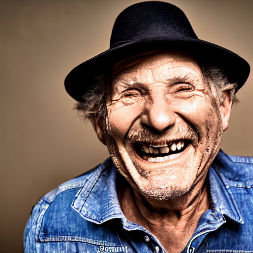 Stable Diffusion prompt: radiant laughing old man from - PromptHero