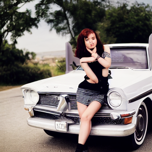 Stable Diffusion prompt: a girl poses for a photographer - PromptHero