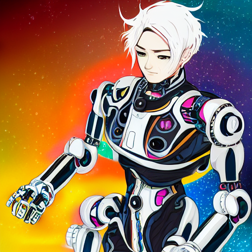 Stable Diffusion prompt: upper body,robot,colorful, - PromptHero