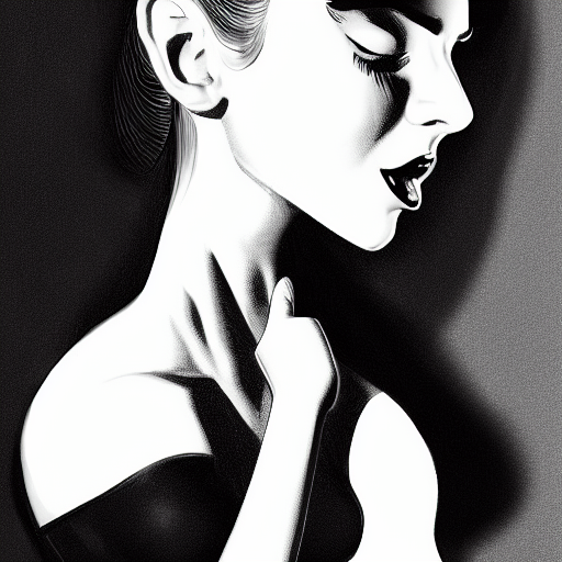 Stable Diffusion prompt: beautiful woman pinup, black and - PromptHero