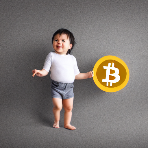 Stable Diffusion prompt: Baby holding a bitcoin happiness - PromptHero
