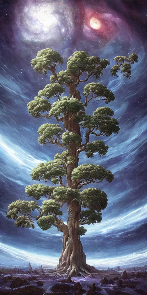 Stable Diffusion prompt: a great ethereal giant tree in - PromptHero
