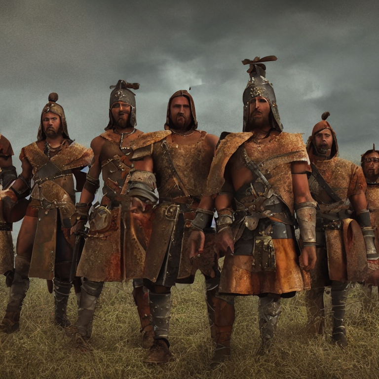 Stable Diffusion prompt: hyper realistic four warriors - PromptHero