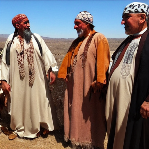 Stable Diffusion prompt: Algerian settlers meet Native - PromptHero