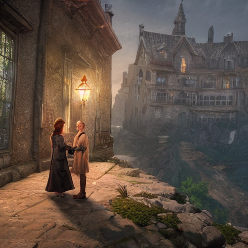 Stable Diffusion prompt: couple looking at a map ! arcane - PromptHero