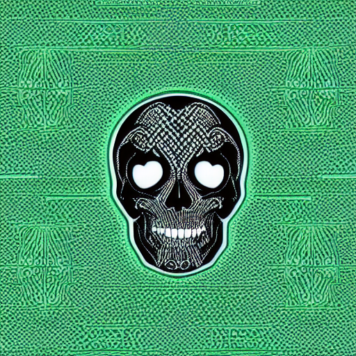 Stable Diffusion prompt: skull logo, symmetrical, - PromptHero