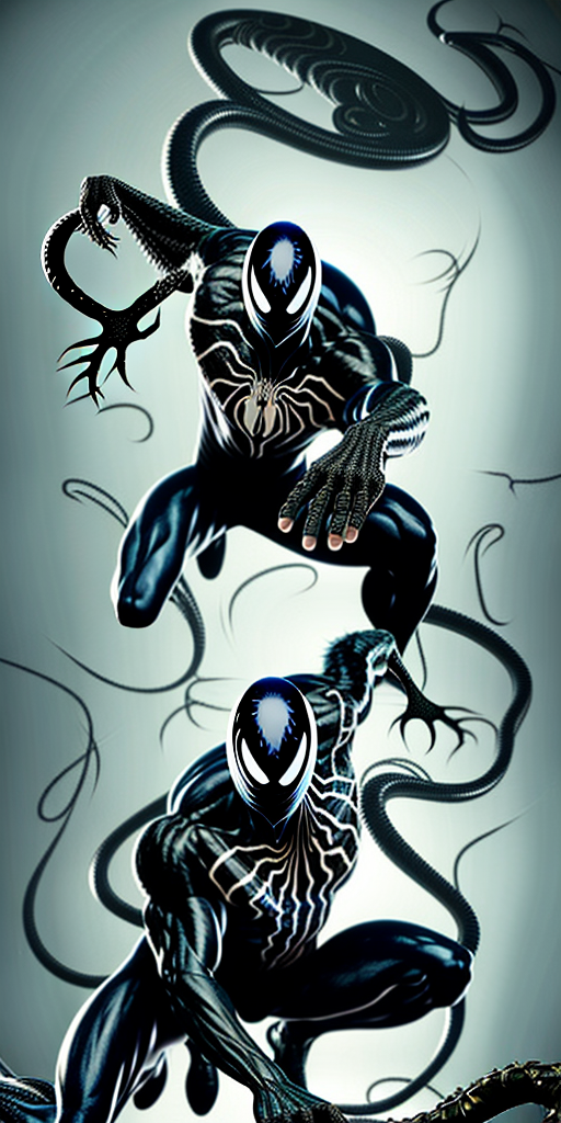 Openjourney prompt: Venom symbiote absorb Spider-Man, - PromptHero