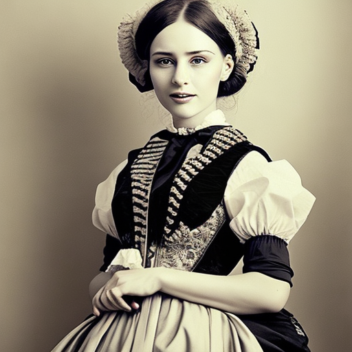 Openjourney prompt: Beautiful woman in victorian costume, - PromptHero