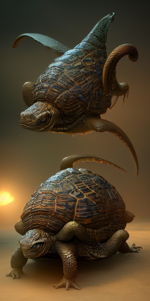 Stable Diffusion prompt: dragon turtle snail, - PromptHero