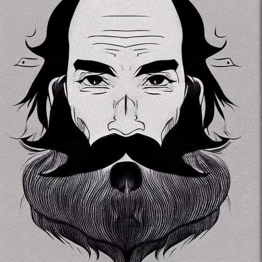 Stable Diffusion prompt: man with beard with dark hair, - PromptHero