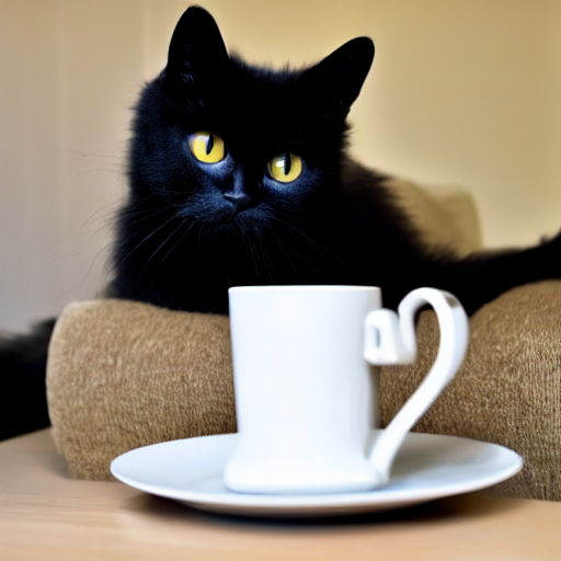 Stable Diffusion prompt: a fluffy black cat with long - PromptHero