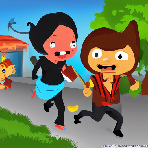 Stable Diffusion prompt: high resolution cartoon, bandits - PromptHero