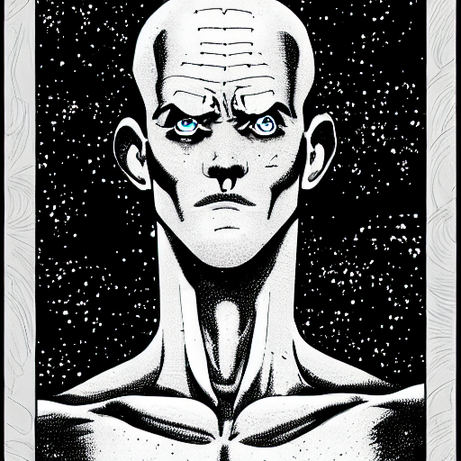 Stable Diffusion prompt: Doctor Manhattan floating in the - PromptHero