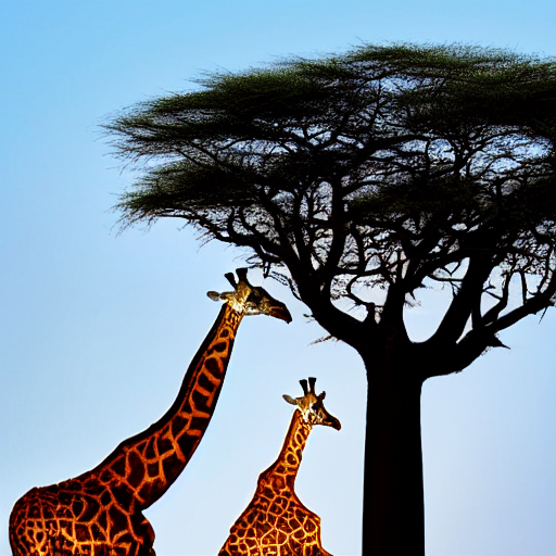 Stable Diffusion prompt: Africa sun set beauty with two - PromptHero