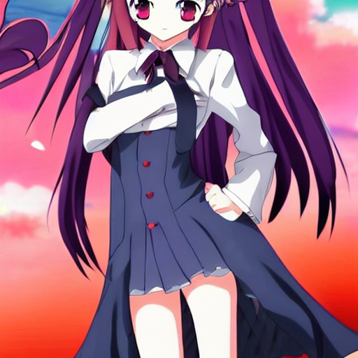 Stable Diffusion prompt: Anime girl waifu - PromptHero