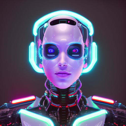 Openjourney prompt: Profile picture of a cyberpunk bot, - PromptHero