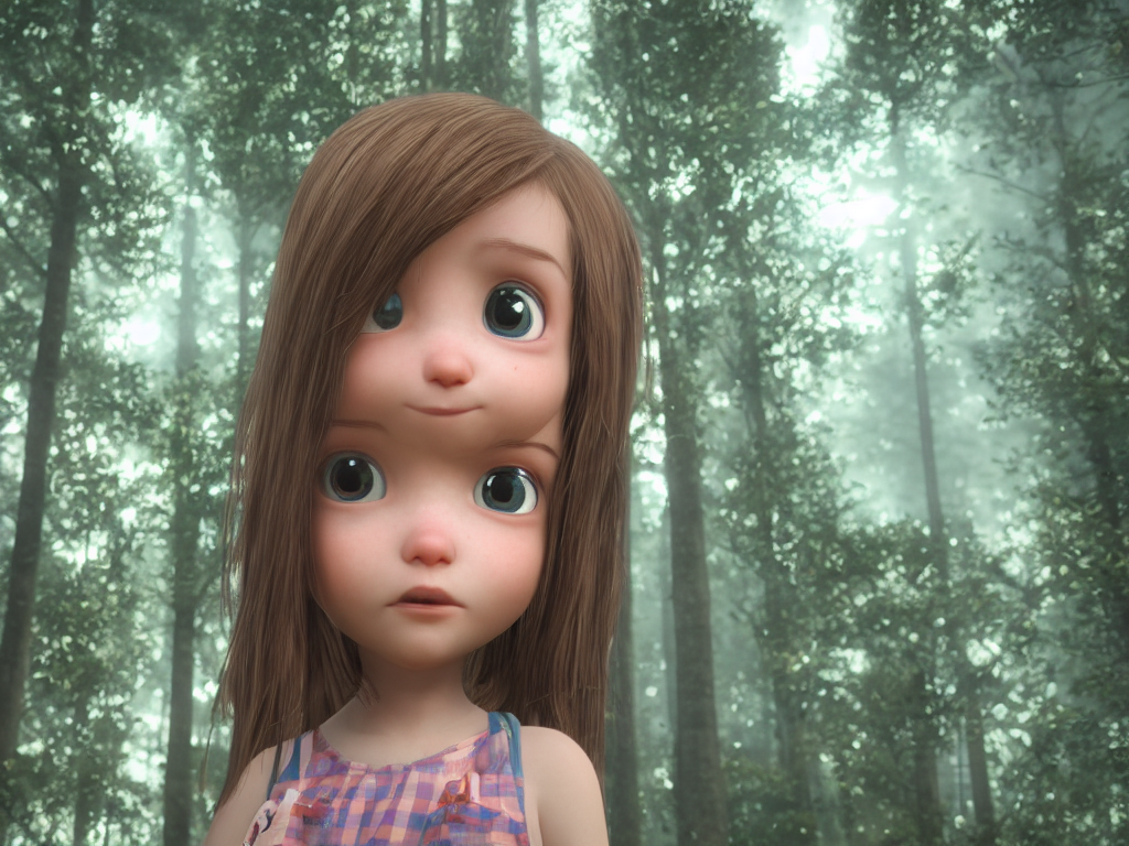 Stable Diffusion prompt: Pixar style little girl, unreal - PromptHero