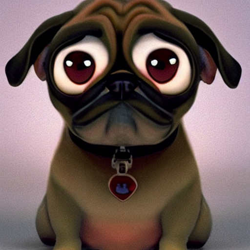 Stable Diffusion prompt: adorable cute pug in Pixar - PromptHero
