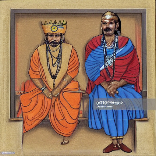 Stable Diffusion prompt: indian king in courtroom with - PromptHero
