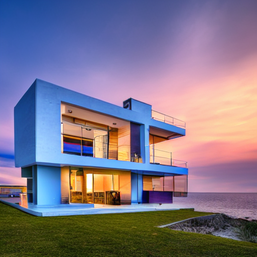 Stable Diffusion prompt: A modern house by the seaside, - PromptHero
