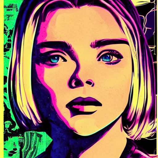 Stable Diffusion prompt: Chloë Grace Moretz, Retro comic - PromptHero