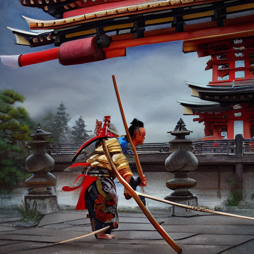 Stable Diffusion prompt: samurai, samurai temple, bridge, - PromptHero
