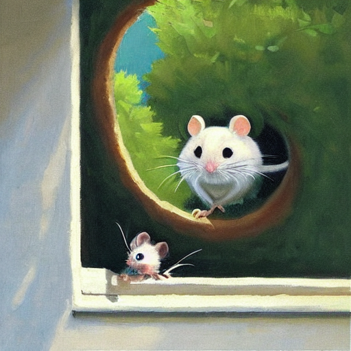 "The Mouse Out and About: A Tail of New Discoveries!" • An AI Story