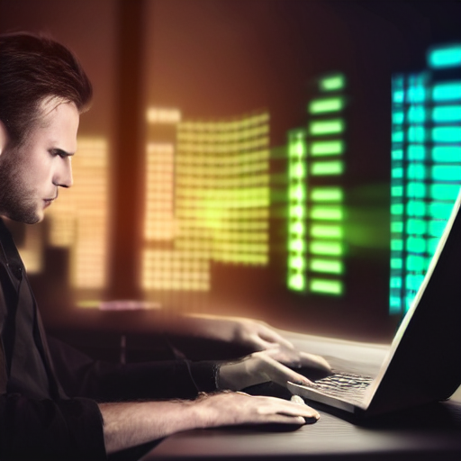 Stable Diffusion prompt: man in black, hacker, computer, - PromptHero