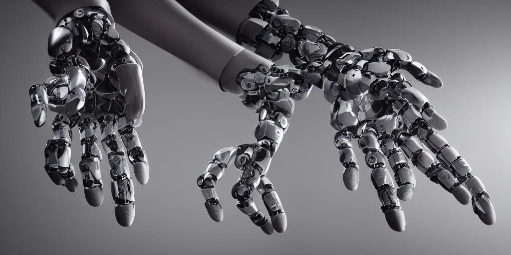 Stable Diffusion prompt: two hands touch with finger, one - PromptHero