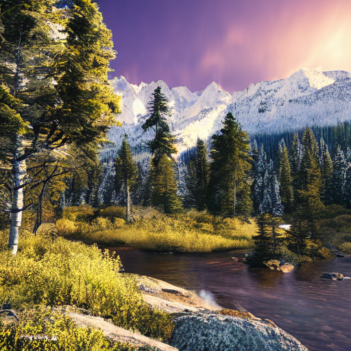 Stable Diffusion prompt: peaceful fantasy landscape, - PromptHero