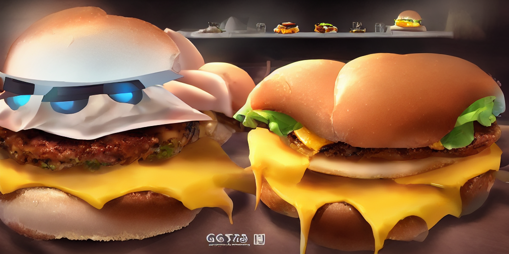 Waifu Diffusion prompt: augmented reality cheese burger, - PromptHero