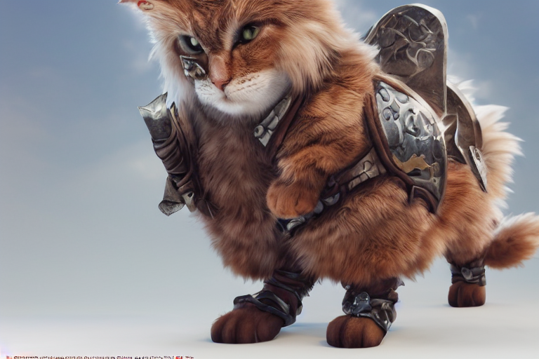 Stable Diffusion prompt: super cute fluffy cat warrior in - PromptHero
