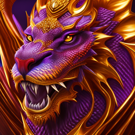 Openjourney prompt: purple and Red shiny dragon with the - PromptHero
