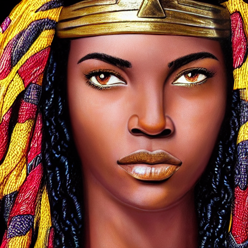 Stable Diffusion prompt: Close-up portrait of a Nubian - PromptHero
