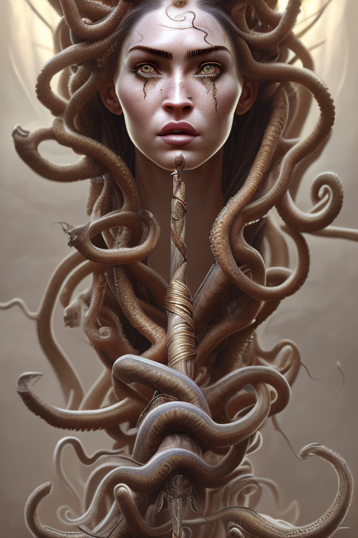 Openjourney prompt: symmetry!! portrait of medusa in the - PromptHero