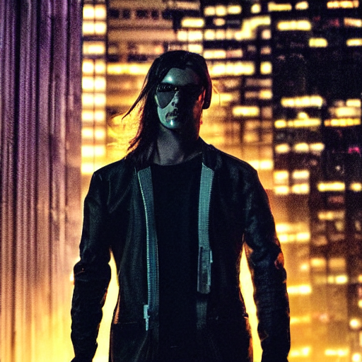 Stable Diffusion prompt: cyberpunk, brunet, man, long - PromptHero